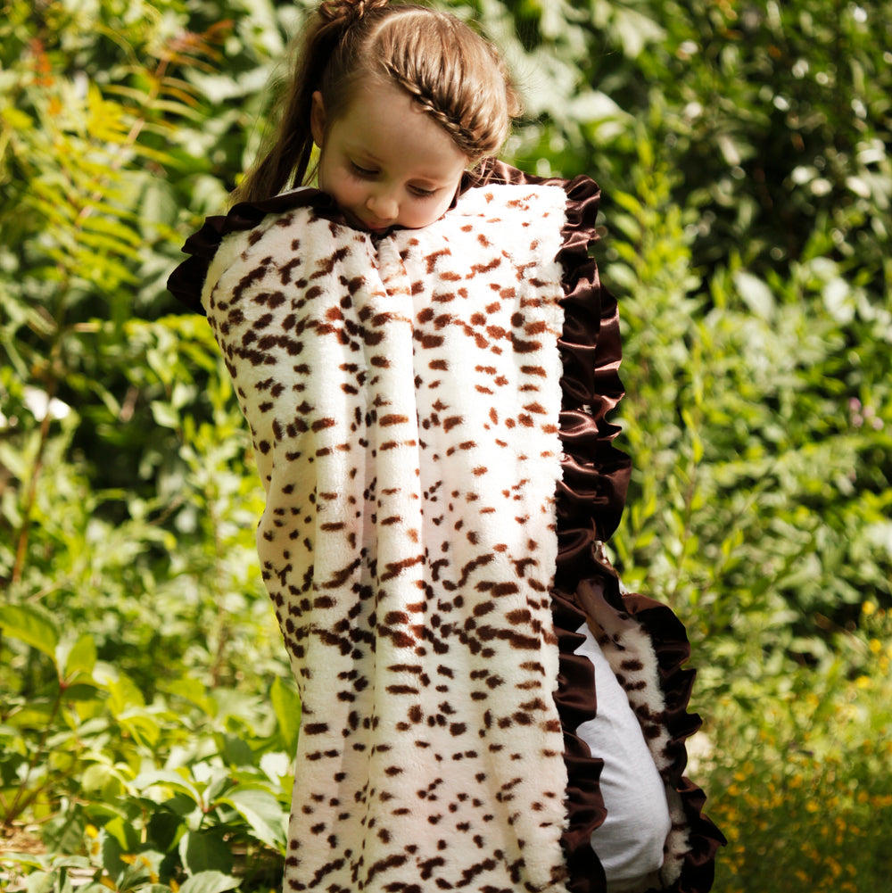 Pink Snow Leopard Baby Blanket - Max Daniel